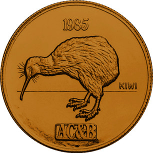 New Zealand 1 Oz Gold 200 Dollars (1 Ounce) "1 Ounce (Kiwi)" 1985 X# 22 | coinscatalog.NET