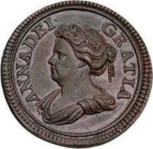 Great Britain Silver Farthing "Queen Anne" 1713 | coinscatalog.NET