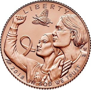 USA Gold Five Dollars "Breast Cancer Awareness" 2018 | coinscatalog.NET