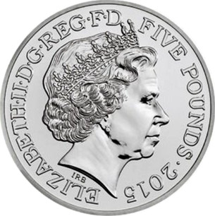 Great Britain Five Pounds "200th Anniversary of Waterloo" 2015 KM# 1296 ...