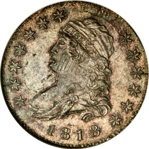 USA Silver One Cent "Private Restrike Mule" 1818 | coinscatalog.NET