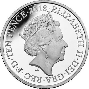 Great Britain Silver Ten Pence "Z - Zebra Crossing" 2018 | coinscatalog.NET