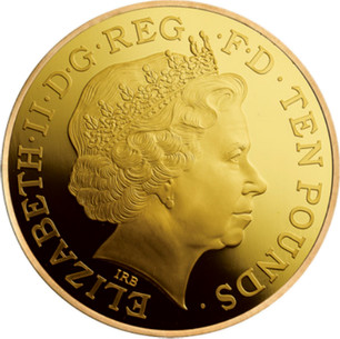 Great Britain Gold Ten Pounds "Prince George Christening" 2013 ...