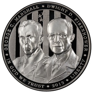 USA Silver Dollar "Five-star Generals" 2013 KM# 553 | coinscatalog.NET