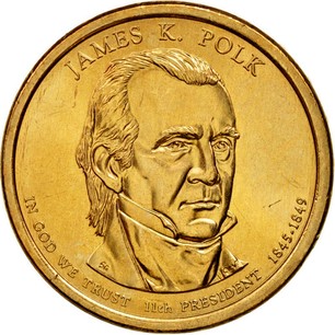 USA $1 "James K. Polk" 2009 coin value KM# 452 | coinscatalog.NET