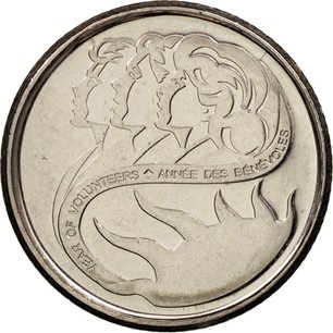 Canadian 10 Cents "International Year of the Volunteers" 2001 coin ...