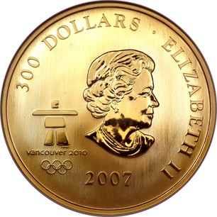 Canadian Gold 300 Dollars "Olympic Ideals" 2007 KM# 752 | coinscatalog.NET