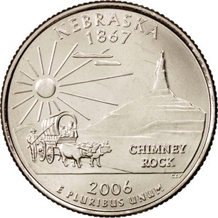 USA Quarter Dollar "Nebraska" 2006 coin value KM# 383 | coinscatalog.NET
