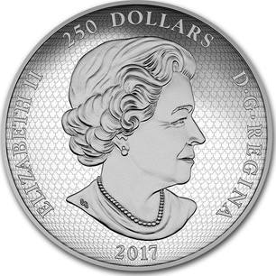 Canadian Silver 250 Dollars "In the Eyes of the Timber Wolf" 2017 ...