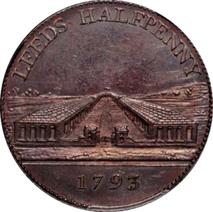 Great Britain Halfpenny "Yorkshire Leeds Token" 1793 coin value ...