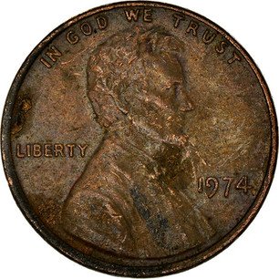 USA One Cent "Lincoln Memorial Pattern" 1974 | coinscatalog.NET