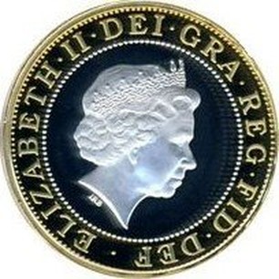 Great Britain Silver Two Pounds "100th anniversary of the 1908 London ...