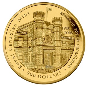 Canadian Gold 500 Dollars "Royal Canadian Mint" 2008 KM# 782 ...