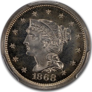 USA Silver Ten Cents "Pattern" 1868 | coinscatalog.NET