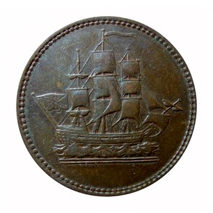 Canadian 1/2 Penny "Wellington Waterloo - ship design" 1815 ...