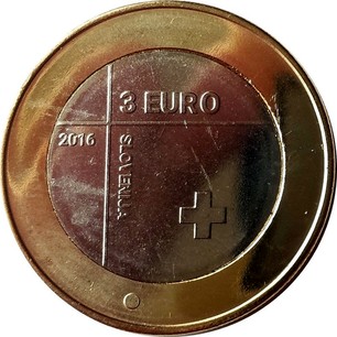 Slovenian 3 Euro "Red Cross" 2016 | coinscatalog.NET