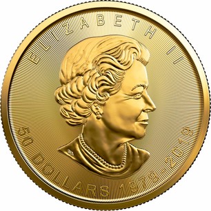 Canadian 1 Oz Gold 50 Dollars "Gold Maple Leaf - 40th Anniversary" 2019 ...