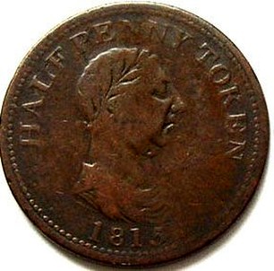 Canadian Halfpenny "Genuine British" 1815 | coinscatalog.NET