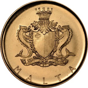 Maltese Gold 10 Pounds "Kenur" 1972 KM# 16 | coinscatalog.NET
