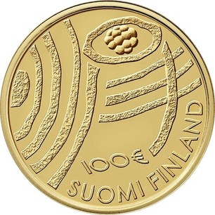 Finnish Gold 100€ "100 Years Blue Bioeconomy" 2018 | coinscatalog.NET