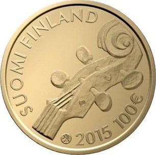 Finnish Gold 100€ "Jean Sibelius" 2015 | coinscatalog.NET
