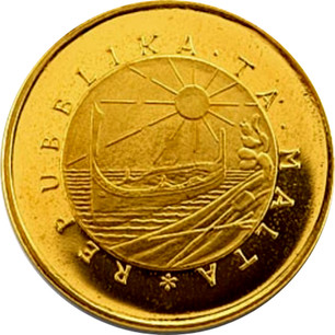 Maltese Gold 20 Pounds "Storm petrel" 1976 KM# 43 | coinscatalog.NET