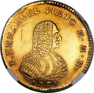 Maltese Gold 20 Scudi "Emmanuel Pinto" 1765-1772 KM# 277 | coinscatalog.NET