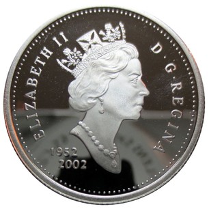Canadian Silver 25 Cents "50th Anniversary of the Coronation of Queen ...