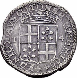 Maltese Silver 4 Tari "Nicolas Cotoner" 1663-1673 KM# 102 ...