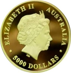 Australian 1 Kilo Gold 5000 Dollars "Kangaroo. Red Diamond" 2016 ...