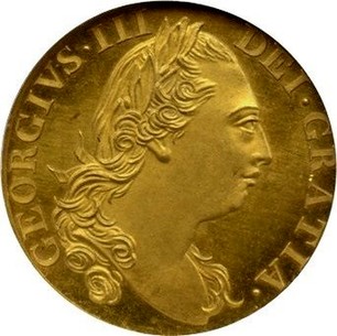 Great Britain Gold 1 Guinea "George III (Pattern)" 1774 KM# PnA53 ...