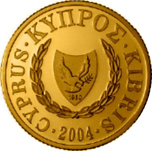 Cypriot Gold 20 Pounds "Cyprus's Accession to the EU" 2004 KM# 87 ...