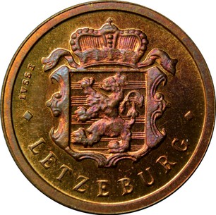 Luxembourgish 25 Cmes "Crowned shield of Luxembourg" 1946 KM# E43 ...