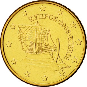Cypriot 50 Euro Cent "Kyrenia Ship" 2008-2024 KM# 83 | coinscatalog.NET