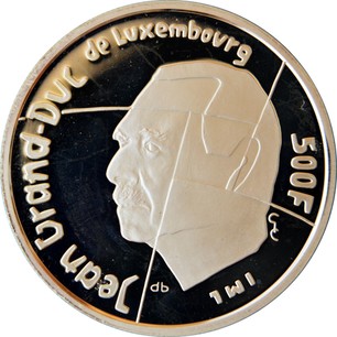 Luxembourgish Silver 500 Francs "European City of Culture" 1995 KM# 71 ...