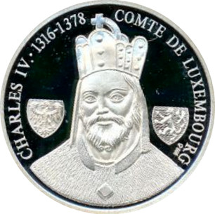 Luxembourgish Silver ECU "Charles IV" 1993 X# 40 | coinscatalog.NET