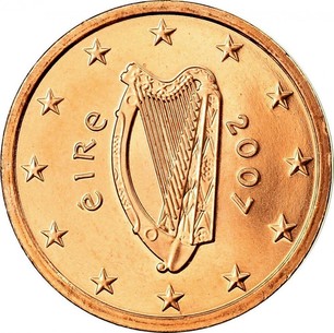 Irish 2 Euro Cent "Harp" 2002-2023 KM# 33 | coinscatalog.NET