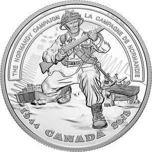 Canadian Silver 20 Dollars "Second World War Battlefront - The Normandy ...