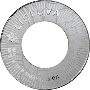Lithuanian Silver 5 Euro "The 100th Anniversary of the Restoration of ...