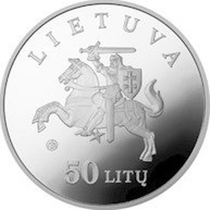 Lithuanian Silver 50 Litu "Vilnius Cathedral" 2003 KM# 134 ...