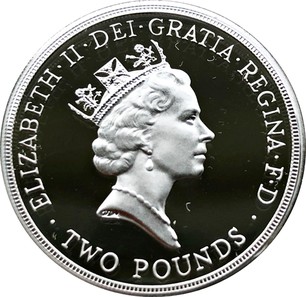 Great Britain Silver Two Pounds "Bill of Rights. Piedfort" 1989 KM# P10 ...
