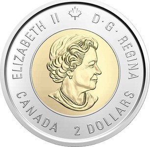 Canadian 2 Dollars "75th Anniversary of WW2" 2020 | coinscatalog.NET