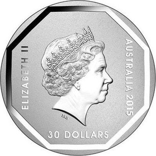 Australian 1 Kilo Silver 30 Dollars "Road Sign Emu" 2015 | coinscatalog.NET