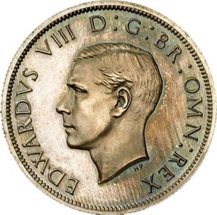 Great Britain Silver Half-Crown "Half Crown" 1937 KM# Pn130 ...