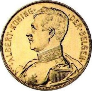Belgian Gold 100 Francs "Albert I. Pattern" 1911-1912 KM# Pn193 ...