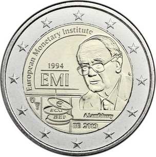 2 Euro Belga "Instituto Monetario Europeo - Alexandre Lamfalussy" 2019 ...