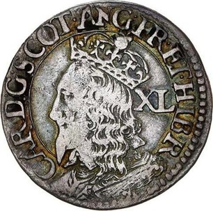 Great Britain Silver 40 Pence Scotland 1637 KM# 76 | coinscatalog.NET