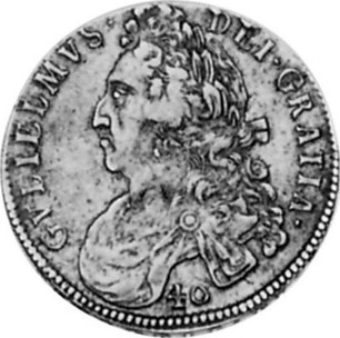 Great Britain Silver 40 Shillings "William II" 1695-1700 KM# 143 ...