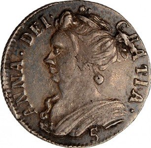 Great Britain Silver 5 Shillings "Anne" 1705-1706 KM# 148 ...