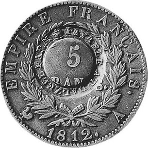 5 Chelines de Plata de Gran Bretaña "Contramarca de Escocia" 1811 KM ...